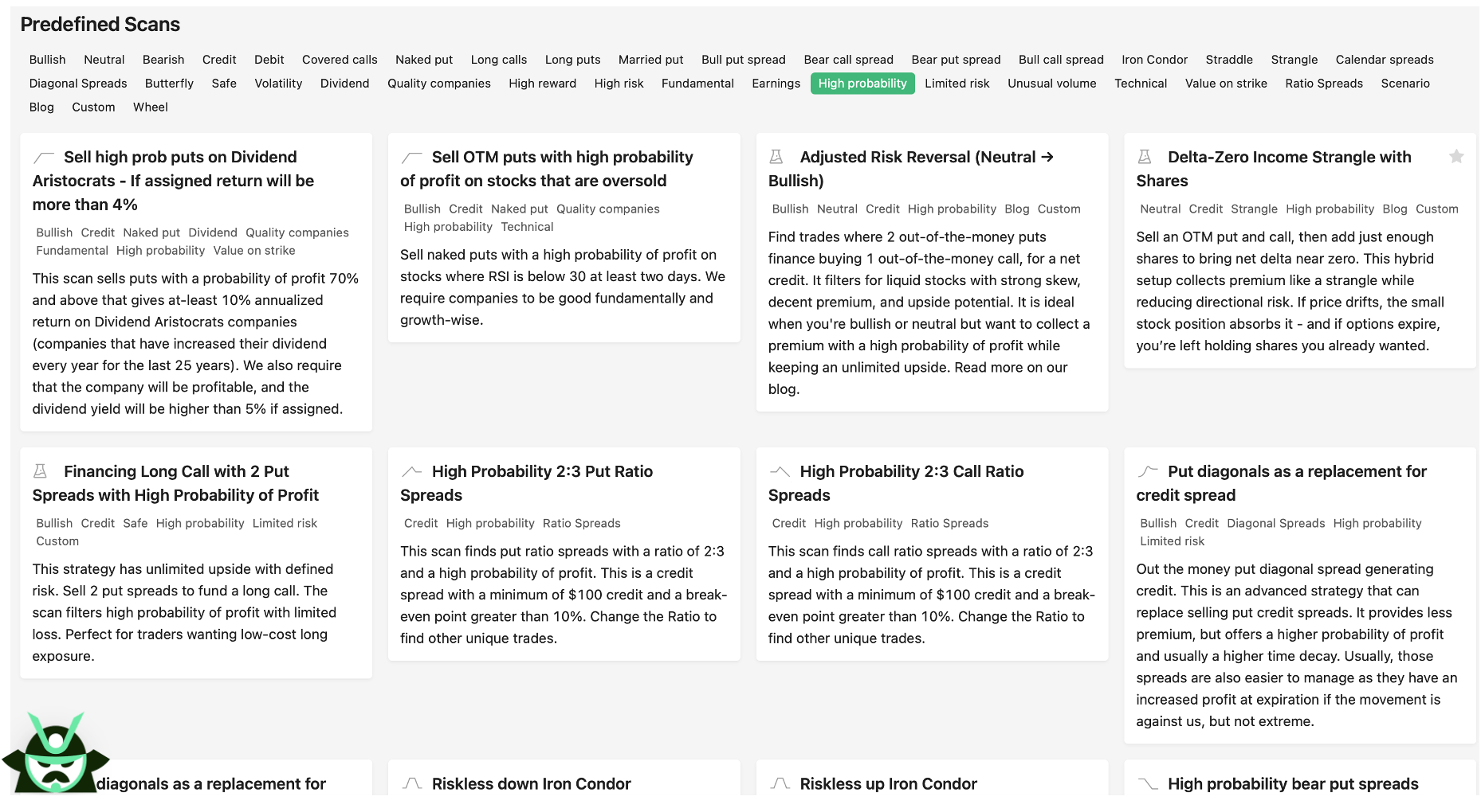 High probability options strategies | Blog | Option Samurai